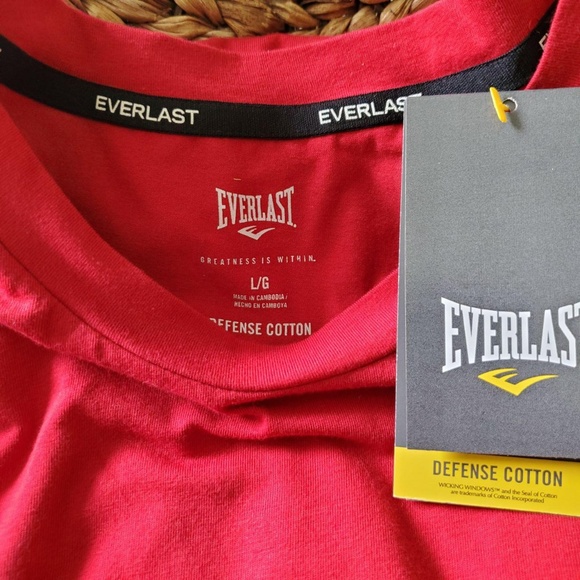 Everlast | Shirts | Everlast 0 Cotton Red T Shirt For Men Size L | Poshmark